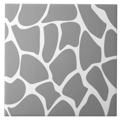 Giraffe Print Pattern In Gray Tiles Zazzle