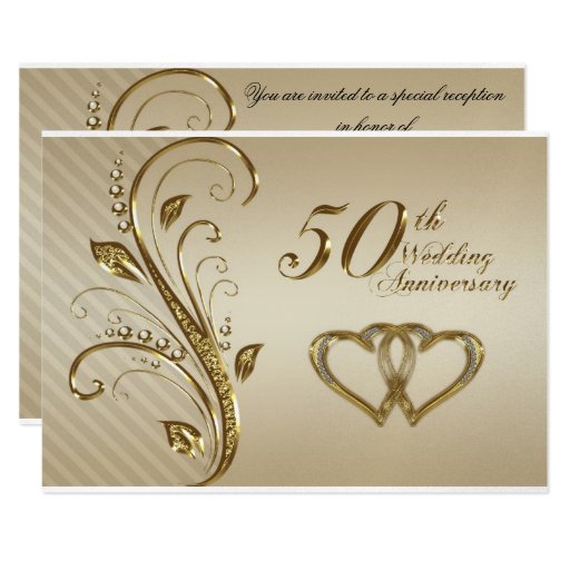 Golden Wedding Anniversary Invitation Card Zazzle golden-wedding-anniversary-invitation-card-zazzle