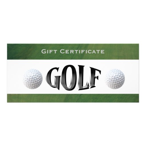 Golf Course Business Gift Certificate Rack Card Design Zazzle