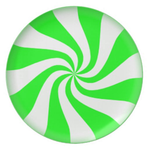 Green Peppermint Candy Plate Zazzle