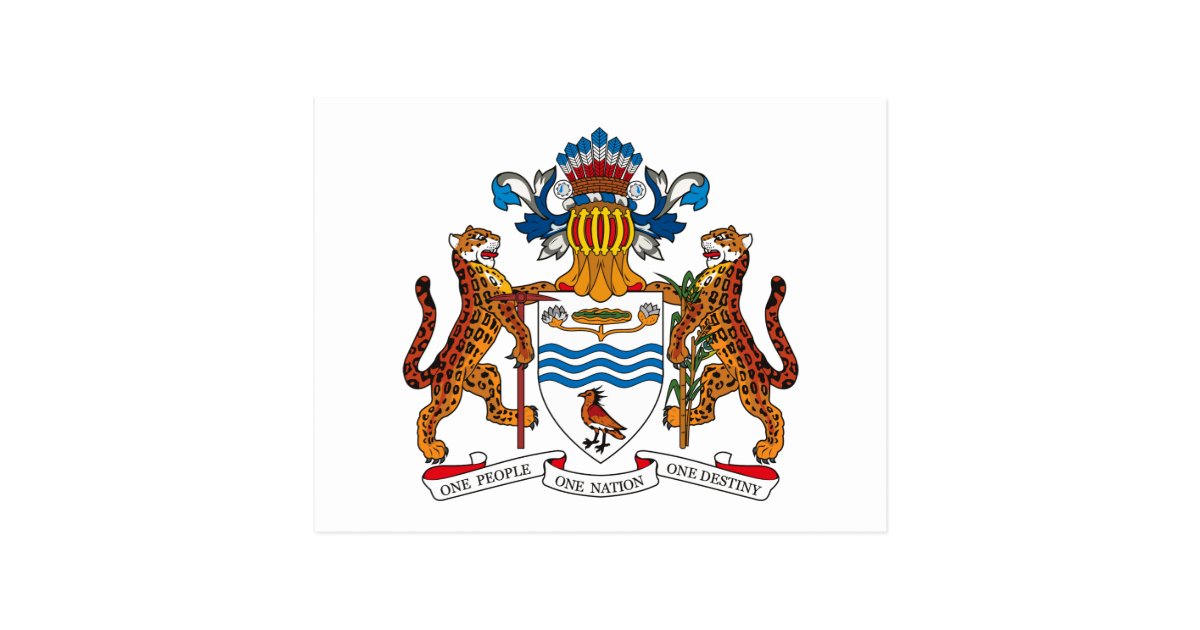 Guyana Coat Of Arms Postcard Zazzle guyana-coat-of-arms-postcard-zazzle