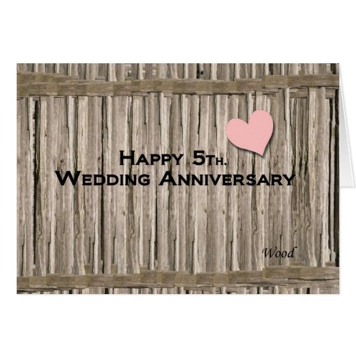 Happy 5th Wedding Anniversary Greeting Card Zazzle