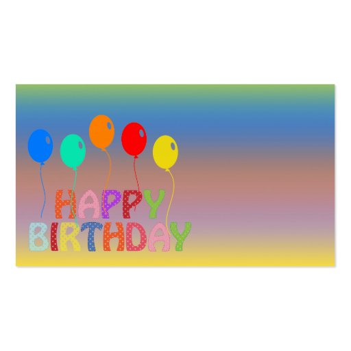 Happy Birthday Business Card Zazzle