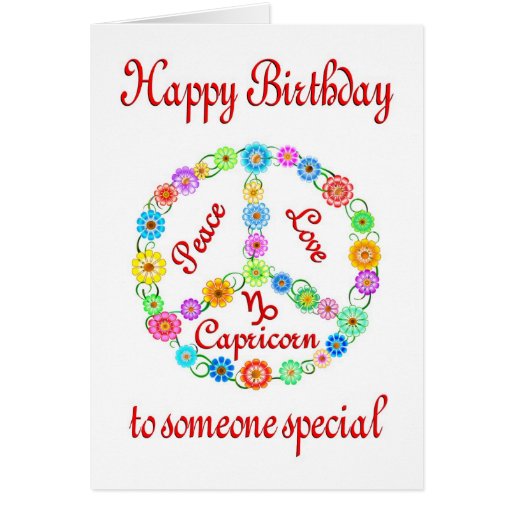 Happy Birthday Capricorn Greeting Card Zazzle