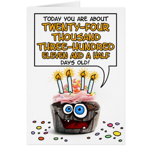 Happy Birthday Cupcake 66 Years Old Card Zazzle Happy Birthday Cupcake 66 Years Old Card Zazzle