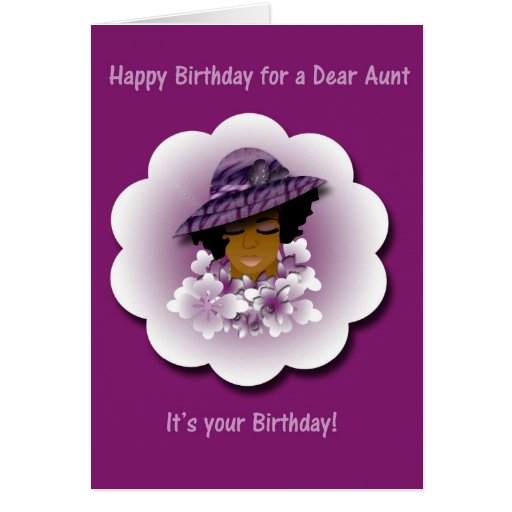 Happy Birthday Greeting Card For Aunt Zazzle