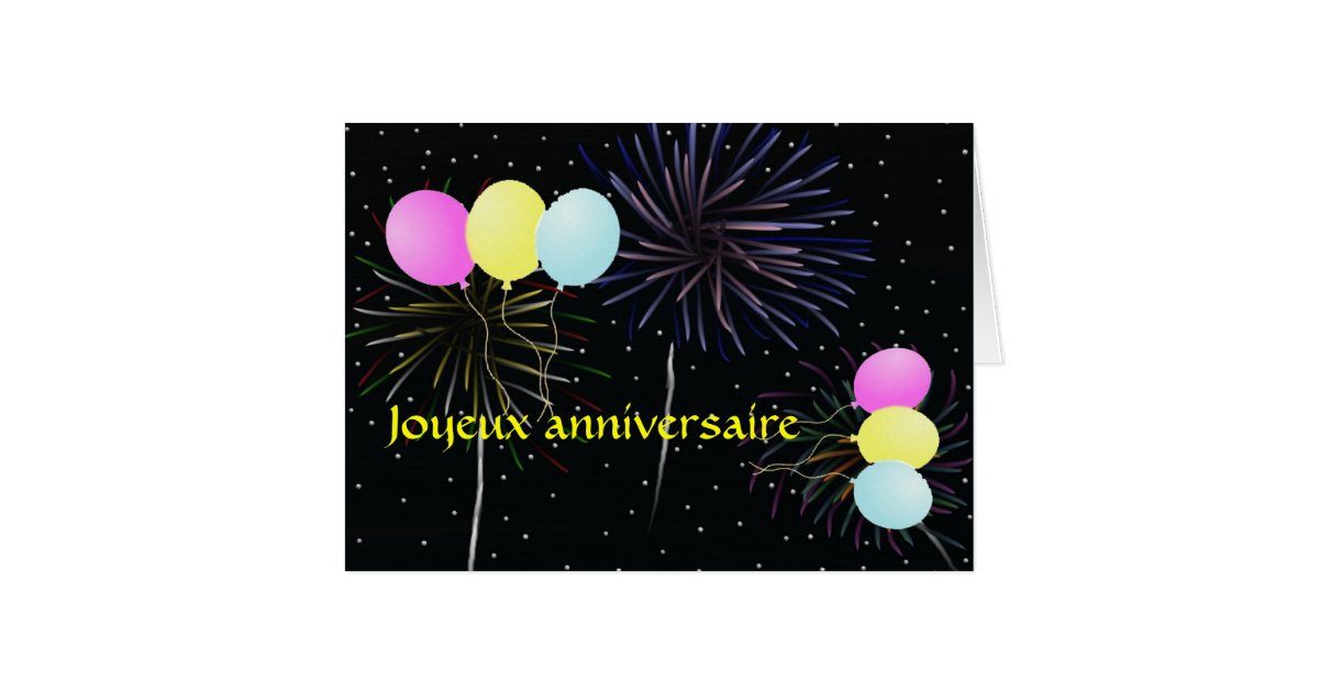 Happy birthday in French Card | Zazzle