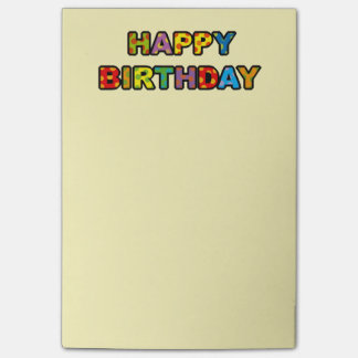 Happy Birthday Post-it® Notes - Sticky Notes | Zazzle