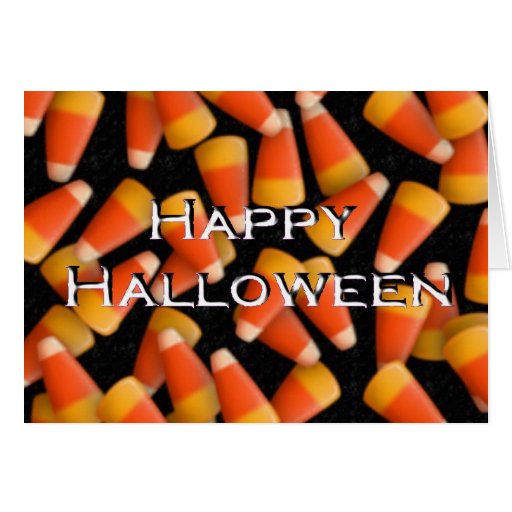 Happy Halloween with Candy Corn Card | Zazzle