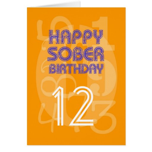 Happy Numbered Sober Birthday Card | Zazzle Happy Numbered Sober Birthday Card | Zazzle
