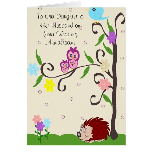 Happy Wedding Anniversary Daughter And Husband Card Zazzle Happy Wedding Anniversary Daughter And Husband Card Zazzle