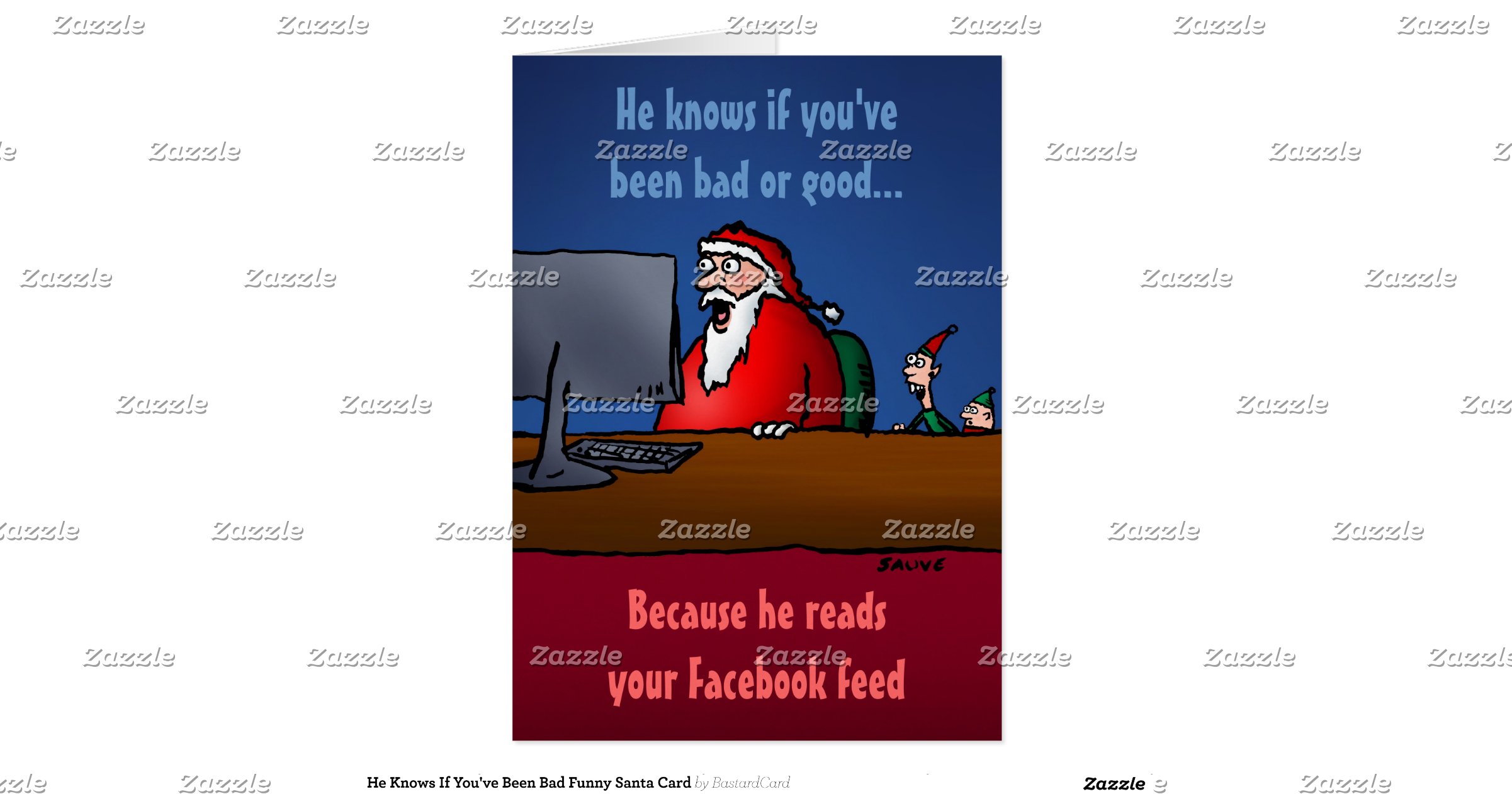 Heknowsifyouvebeenbadfunnysantacard