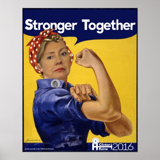 Hillary Clinton Stronger Together Poster | Zazzle