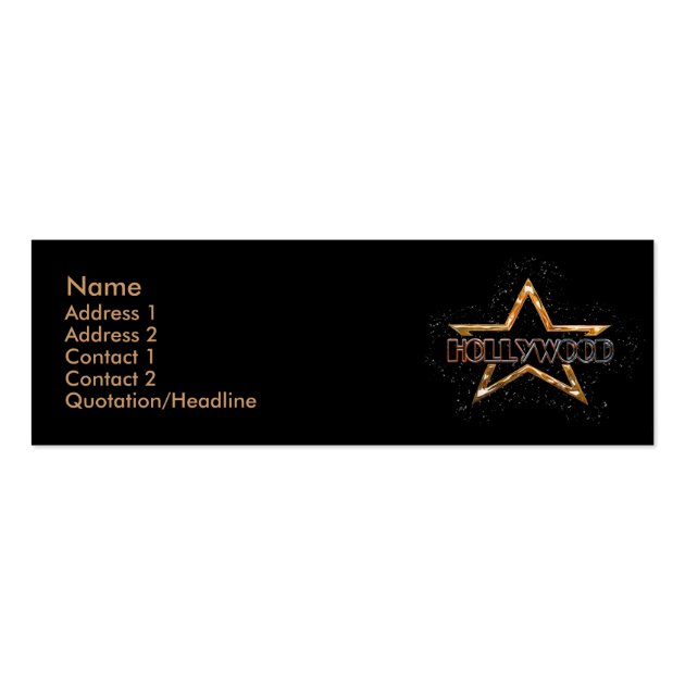 Hollywood Star Business Card