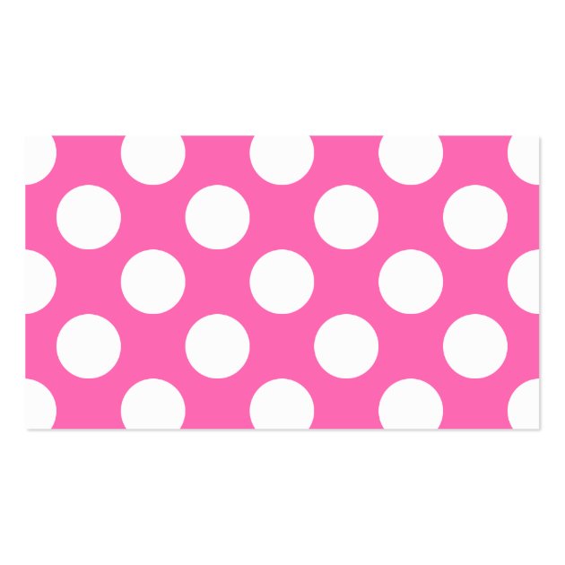Hot Pink Polka Dots Business Card Template