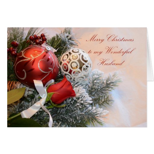 Husband Christmas Greeting Card Zazzle Husband Christmas Greeting Card Zazzle