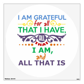 Gratitude Wall Decals & Wall Stickers | Zazzle