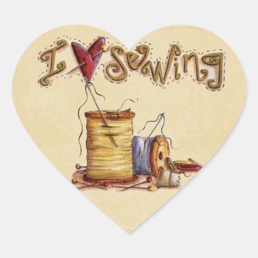 I love sewing sticker | Zazzle