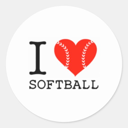 I Love Softball Stickers Ossc Zazzle