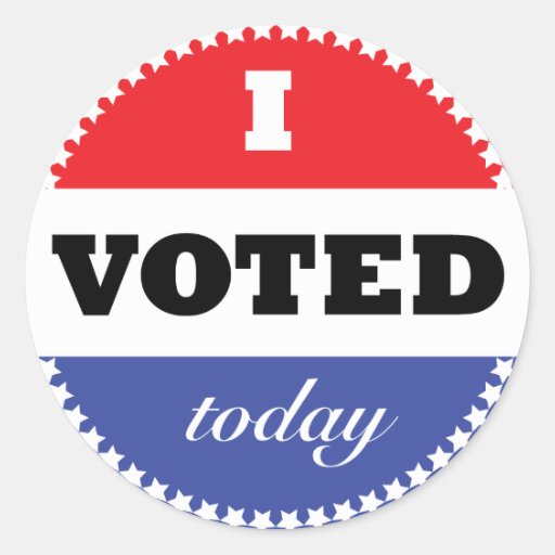 I Voted Today Sticker | Zazzle