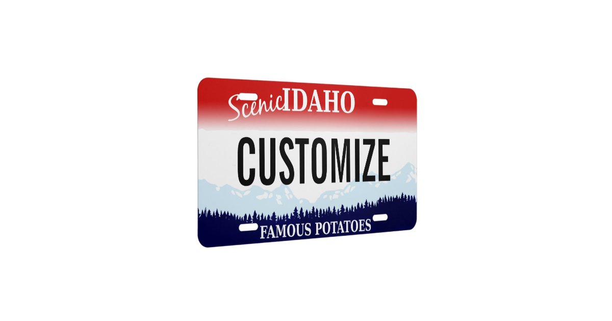 Idaho Custom License Plate Zazzle idaho-custom-license-plate-zazzle