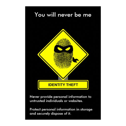 Identity Theft Security Awareness Poster | Zazzle Identity Theft Security Awareness Poster | Zazzle