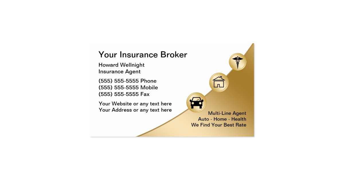 Insurance Broker Business Cards | Zazzle Insurance Broker Business Cards | Zazzle