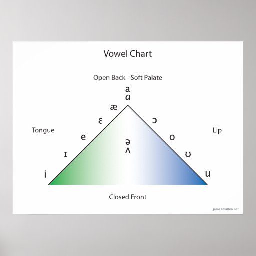 IPA vowel chart Poster | Zazzle