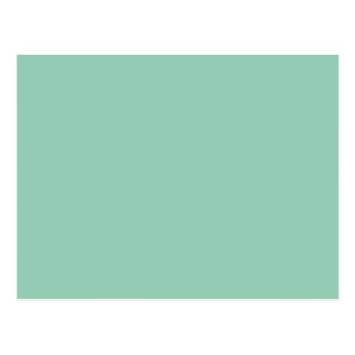 Jade Green Solid Color Postcard Zazzle
