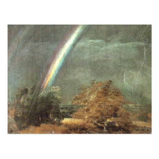 John Constable - Landscape with double Rainbow Postcard | Zazzle