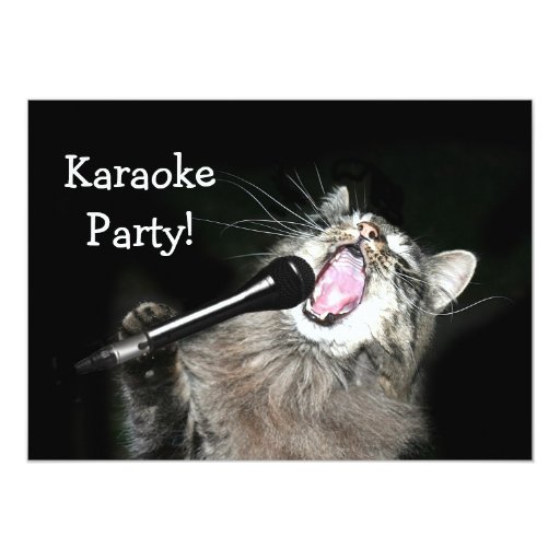 Karaoke Party 5x7 Paper Invitation Card | Zazzle Karaoke Party 5x7 Paper Invitation Card | Zazzle