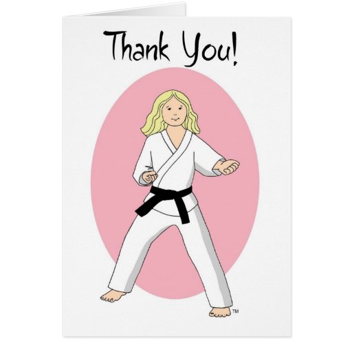 Karate Princess Thank You Cards Zazzle