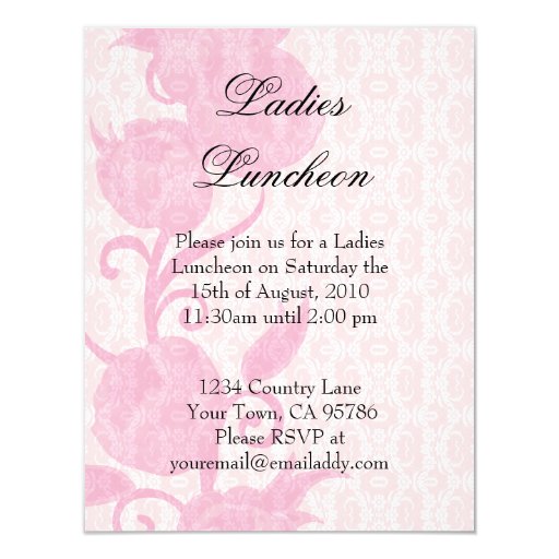 Lace Roses Ladies Luncheon Party Invitation Zazzle lace-roses-ladies-luncheon-party-invitation-zazzle