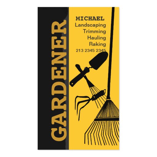 Landscaping Lawn Gardening Lawn Care Double Sided Standard Business 