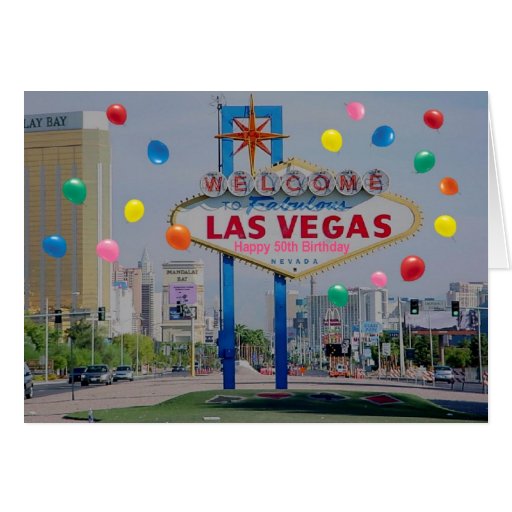 Las Vegas Happy 50th Birthday Card In Pink Zazzle las-vegas-happy-50th-birthday-card-in-pink-zazzle