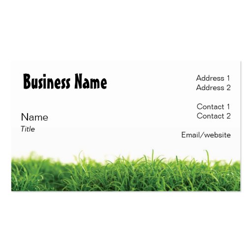 Lawn Care Business Card Zazzle