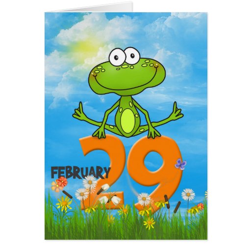 Leap Year Birthday Frog Card Zazzle