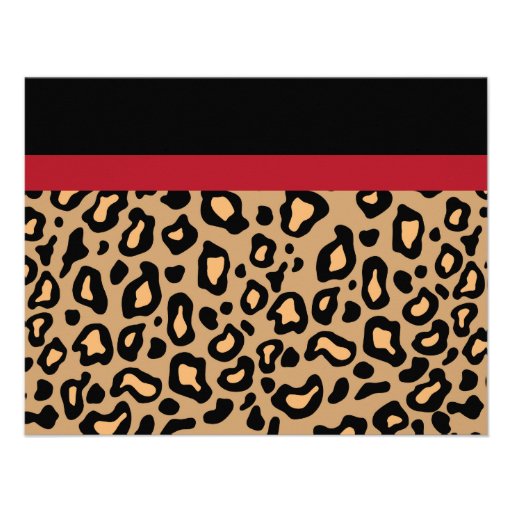 Leopard Animal Print Invitations 4 25 X 5 5 Invitation Card Zazzle