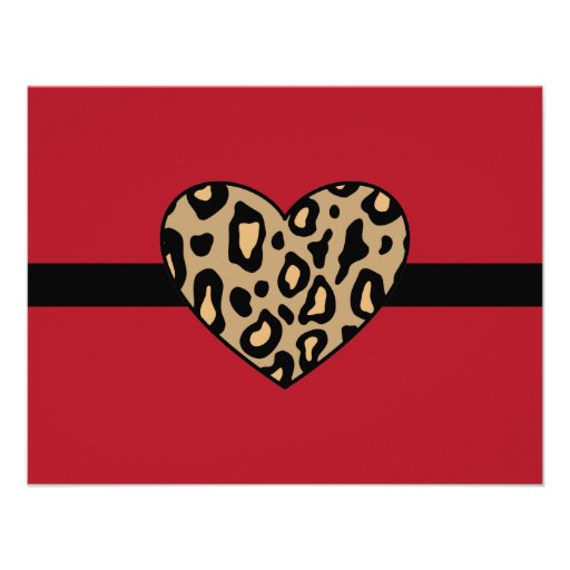 Personalized Leopard Animal Print Birthday Party Invitations 