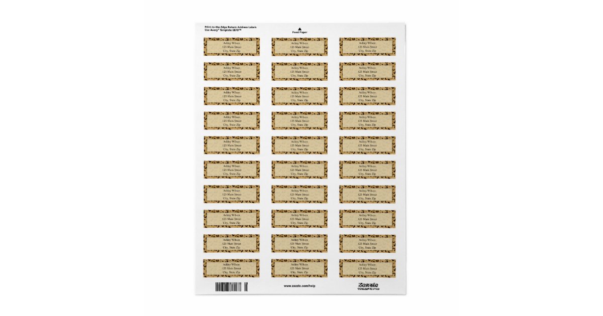 Leopard Print Return Address Labels Zazzle leopard-print-return-address-labels-zazzle
