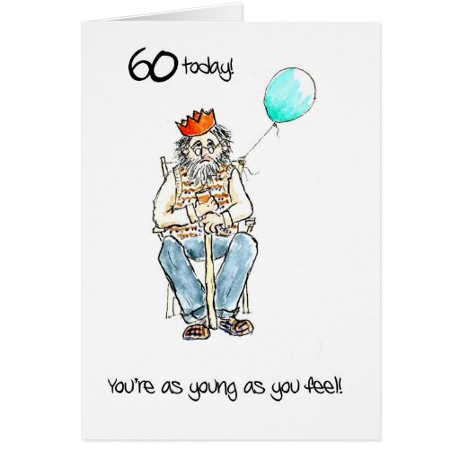 Lighthearted 60th Birthday Card For A Man Zazzle Lighthearted 60th Birthday Card For A Man Zazzle