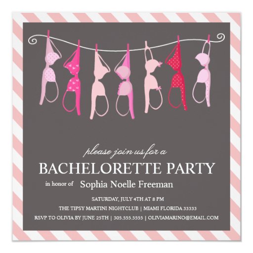 Lingerie Bachelorette Party Invitation Zazzle