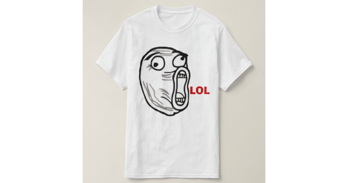 Lol Guy Rage Comics Internet Meme Face T Shirts Zazzle