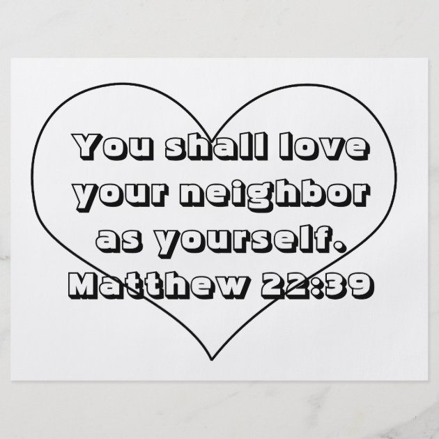 Love Your Neighbor As Yourself Coloring Page Sketch Coloring Page