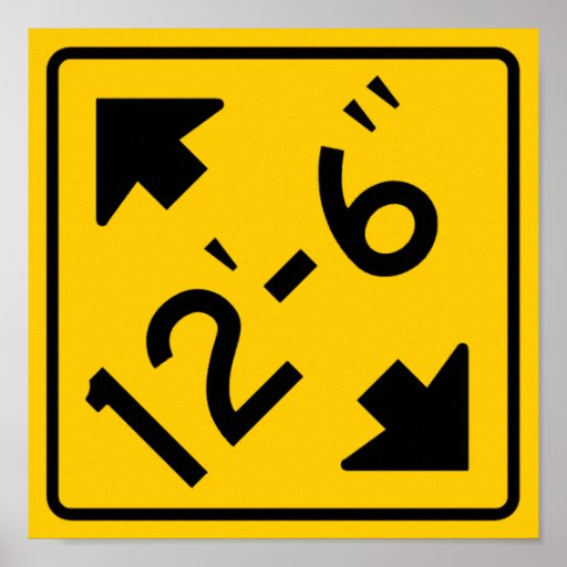 Low Clearance Warning Highway Sign Poster | Zazzle Low Clearance Warning Highway Sign Poster | Zazzle