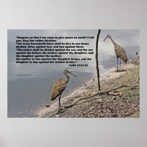 Luke 12 51 53 Scripture Poster Zazzle