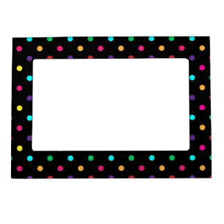 Polka Dot Border Magnetic Frames - Polka Dot Border Picture Frame ...