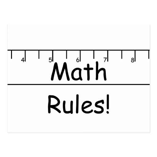 Math Rules Postcard Zazzle