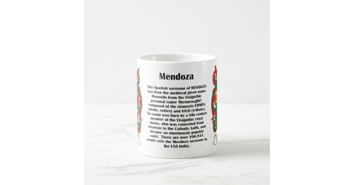 Mendoza Family Crest On A Mug Zazzle mendoza-family-crest-on-a-mug-zazzle