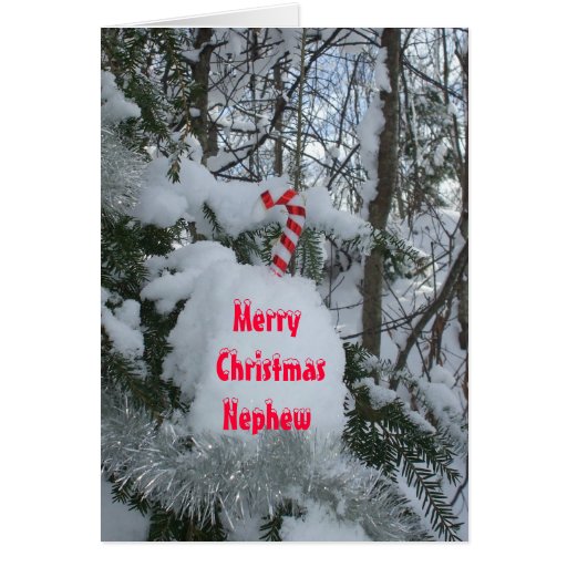 Merry Christmas Nephew Outdoor Candy Cane Card Zazzle